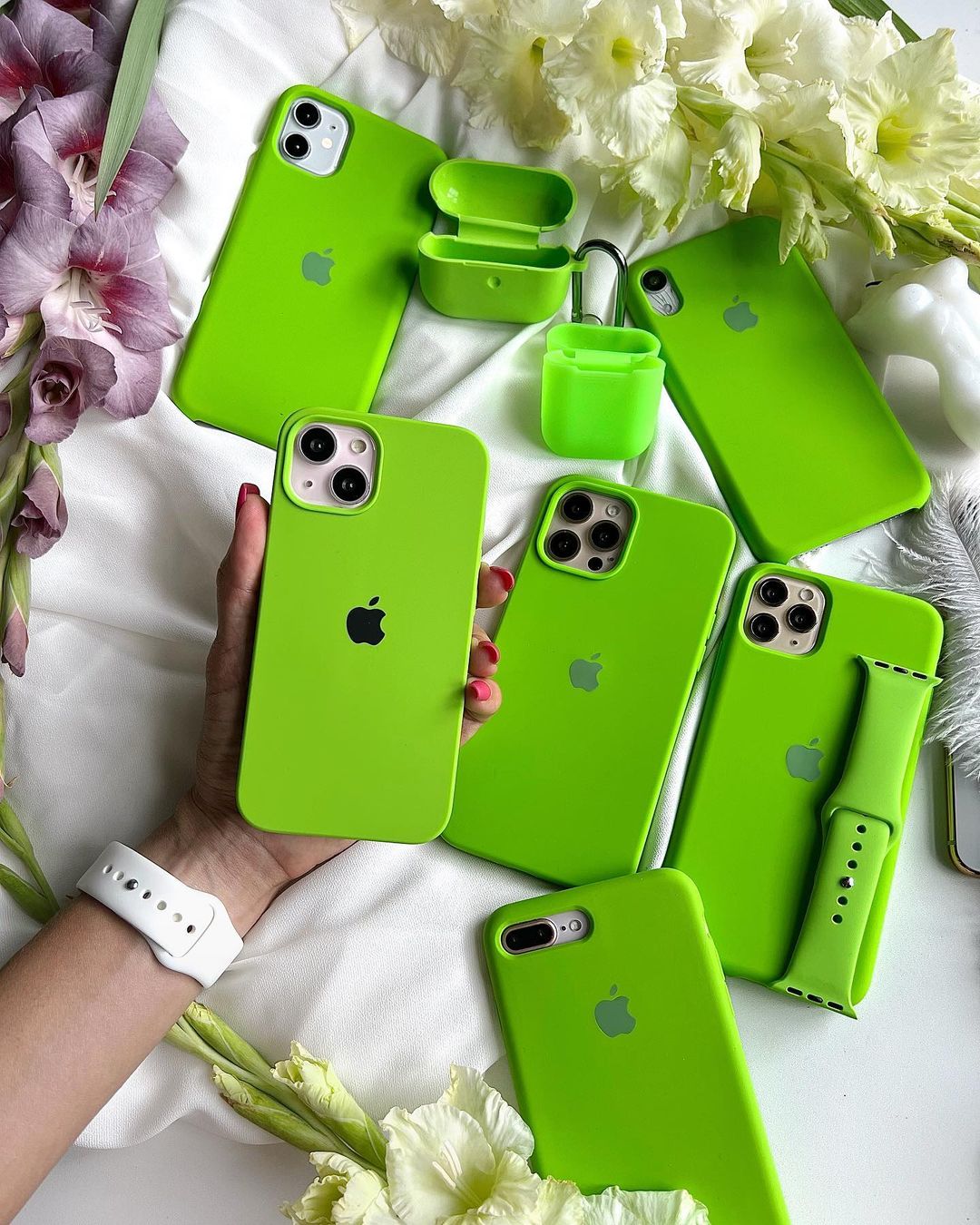Neon Green iPhone Silicone Case – Premium Liquid Silicone | Neas Origi